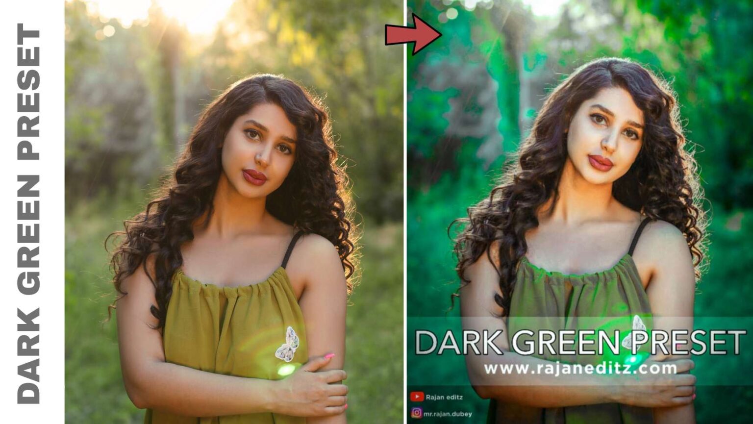 dark green preset || lightroom free preset download