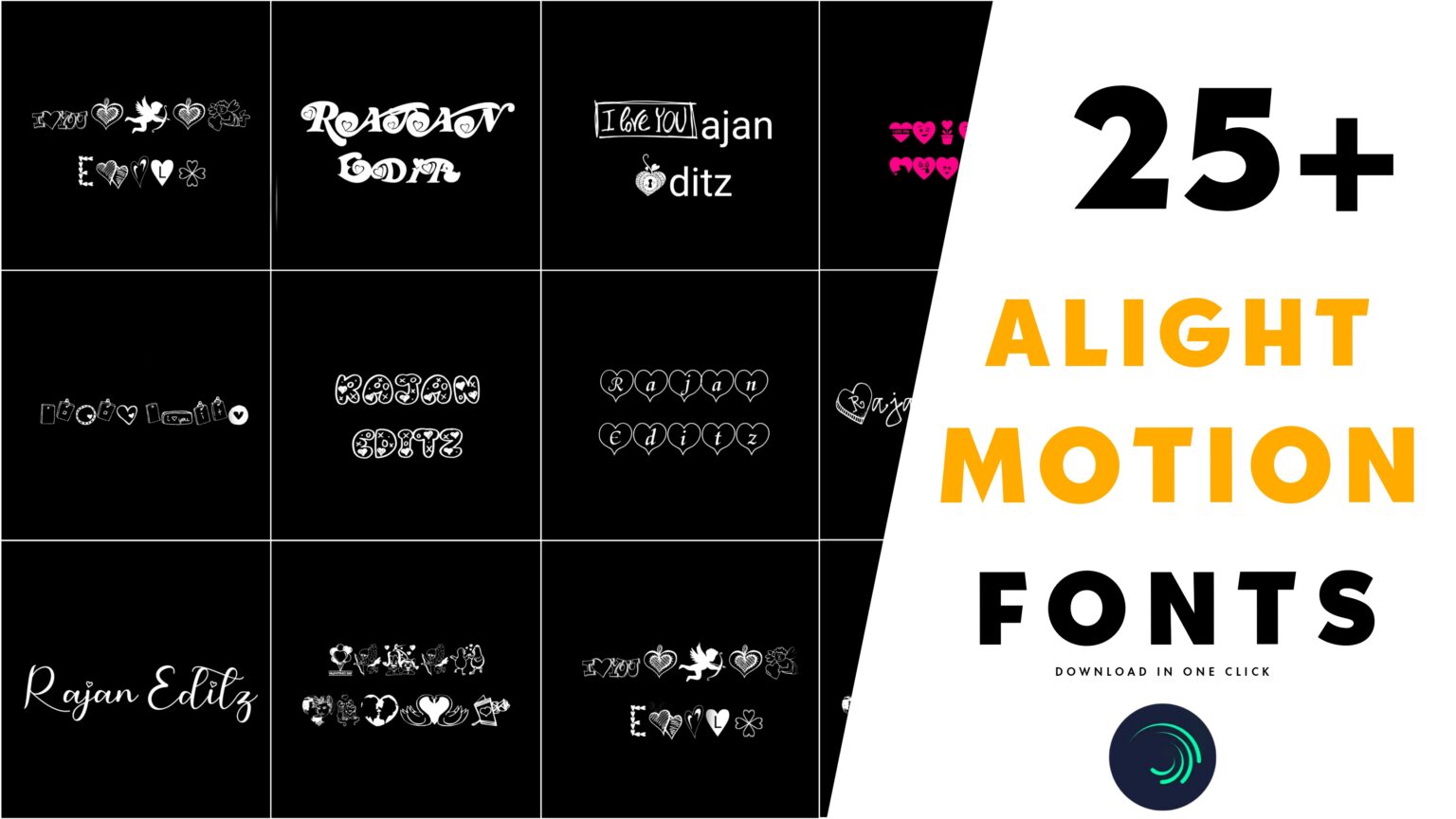 25+ alight motion fonts download | Alight motion custom fonts download
