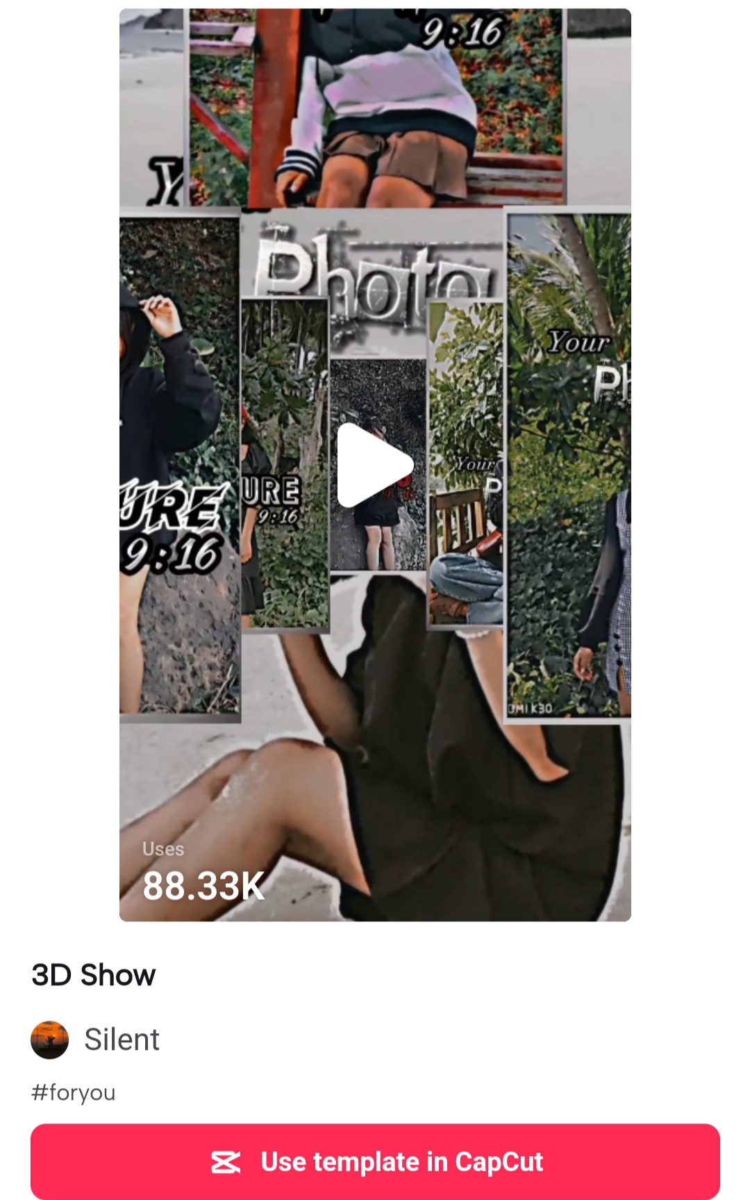 3D Photo Showcase Transition Template Link 2023 | 3D Photo Template Link