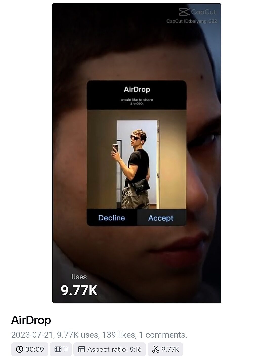 Airdrop CapCut Template Link [2023]