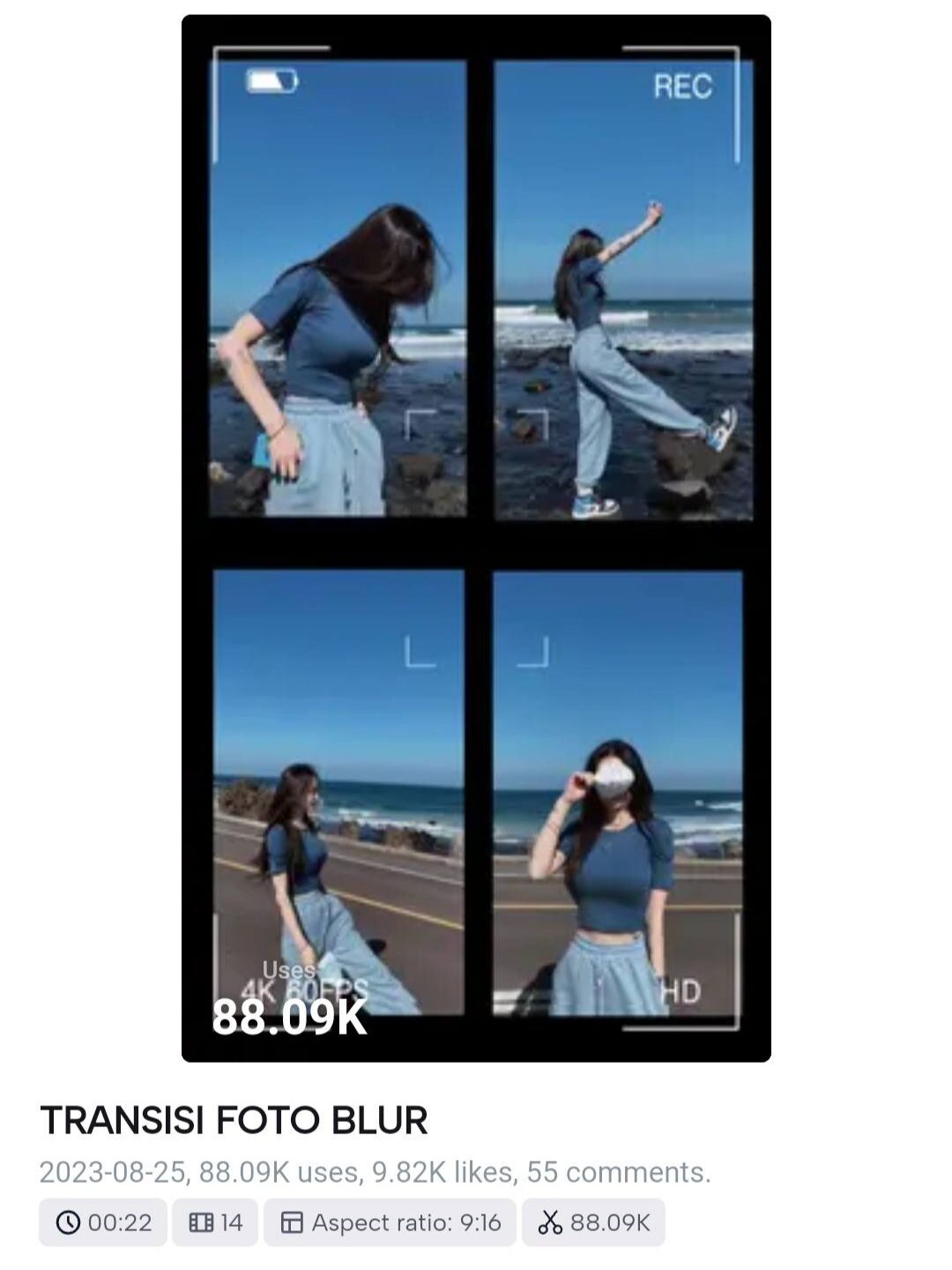 Transisi Foto Blur Template Link 2023 ( 100% Working Link )