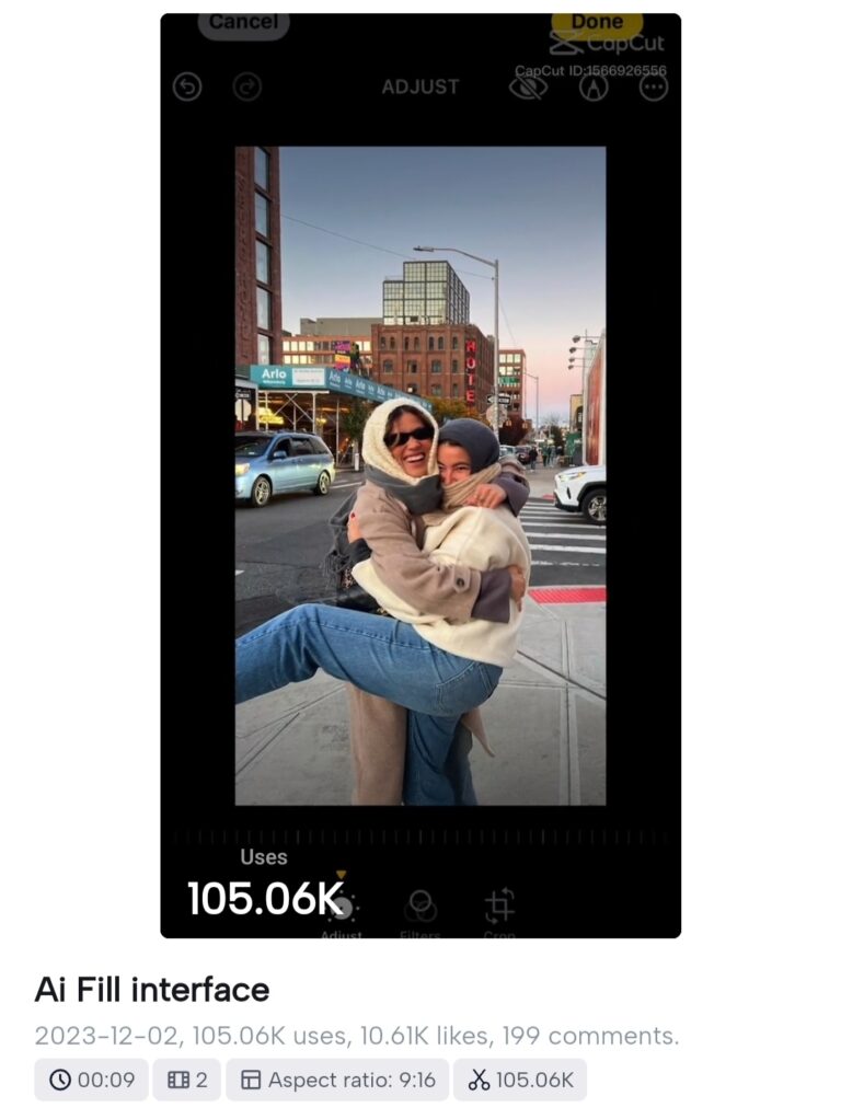 Ai Fill Interface CapCut Template Link 2023 (100 % Working Link)