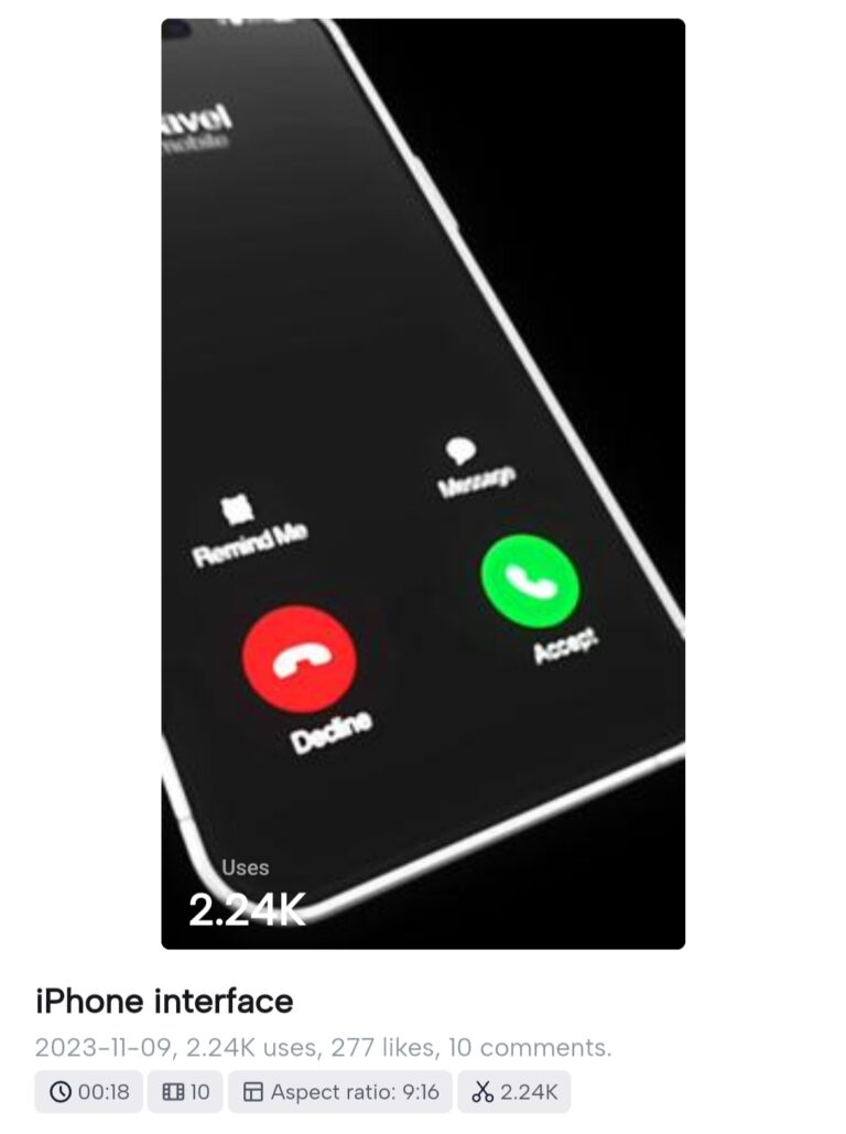 Iphone Interface CapCut Template Link 2023 (100% Working Link)