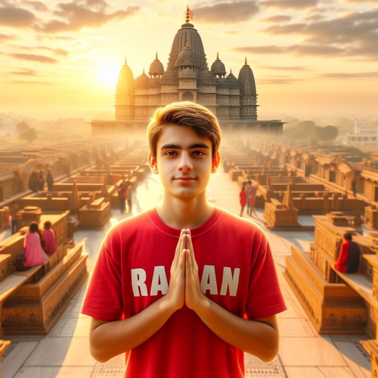 Ram Mandir T-Shirt Name Photo Editing Link 2024 | Bing Image Creator