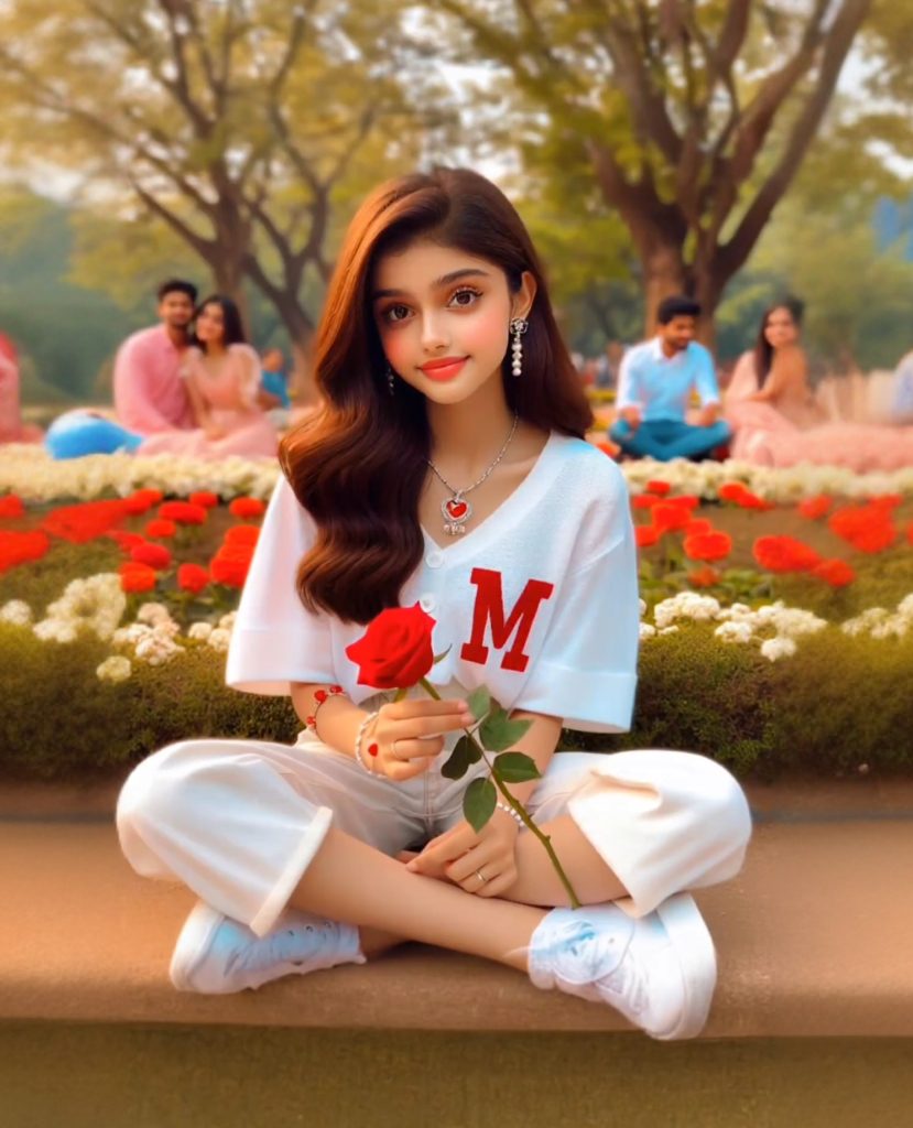 Rose In The Hand Of Boys / Girls Ai Photo Generator | Bing Image ...