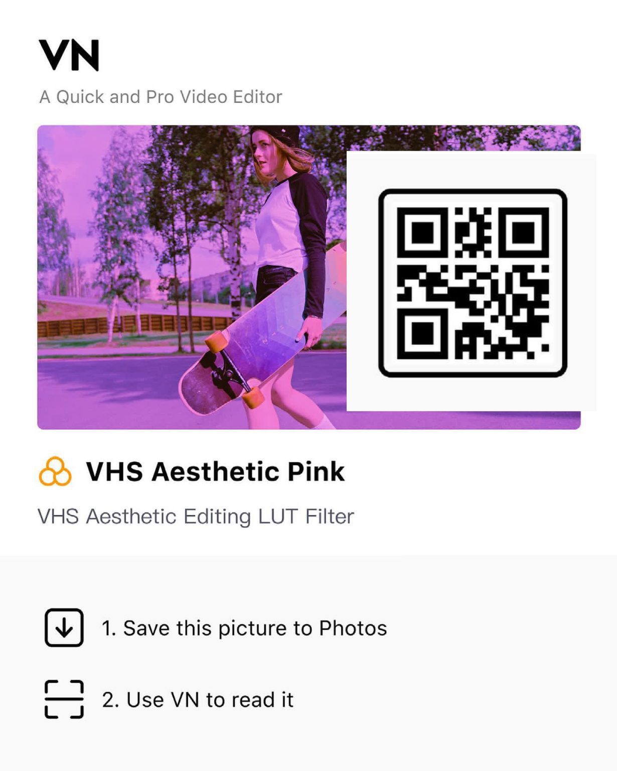 VN Code – VN Video Editor QR Code Filters Fonts & New Template