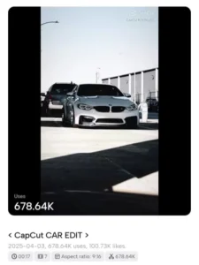 Car Edit Capcut Template Link 2025 100 Working Link