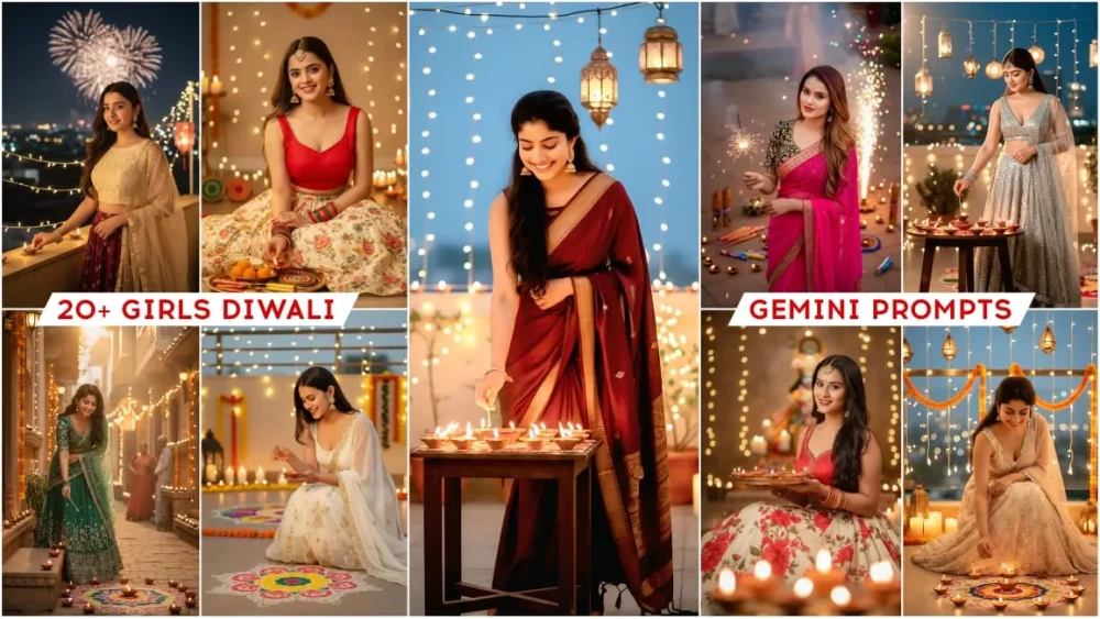 20+ Google Gemini Girls Diwali Ai Photo Editing Prompts - 100% Real Face