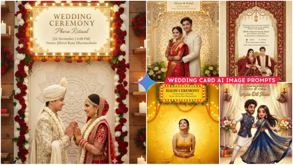 Google Gemini Weeding Card Ai Photo Editing Prompts Free