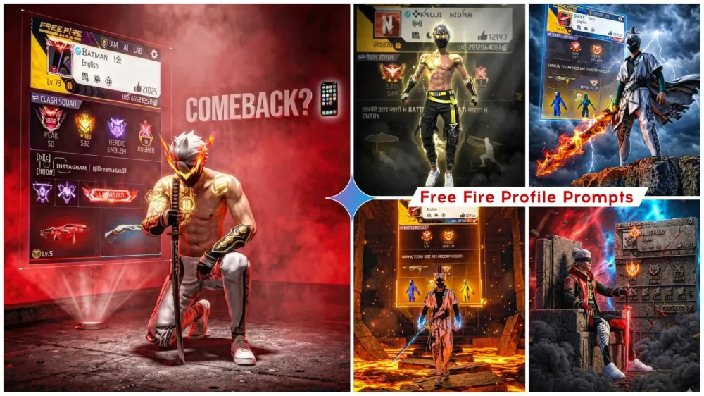 Free Fire Profile Ai Photo Editing Prompts - Chatgpt Free Fire Prompt 2026